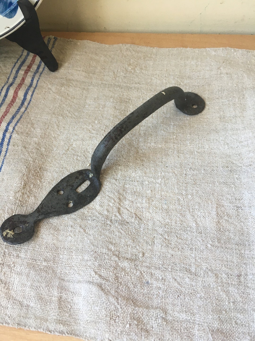 Primitive Iron Door Pull Handle, Antique Farmhouse Pull Handle, Old ...
