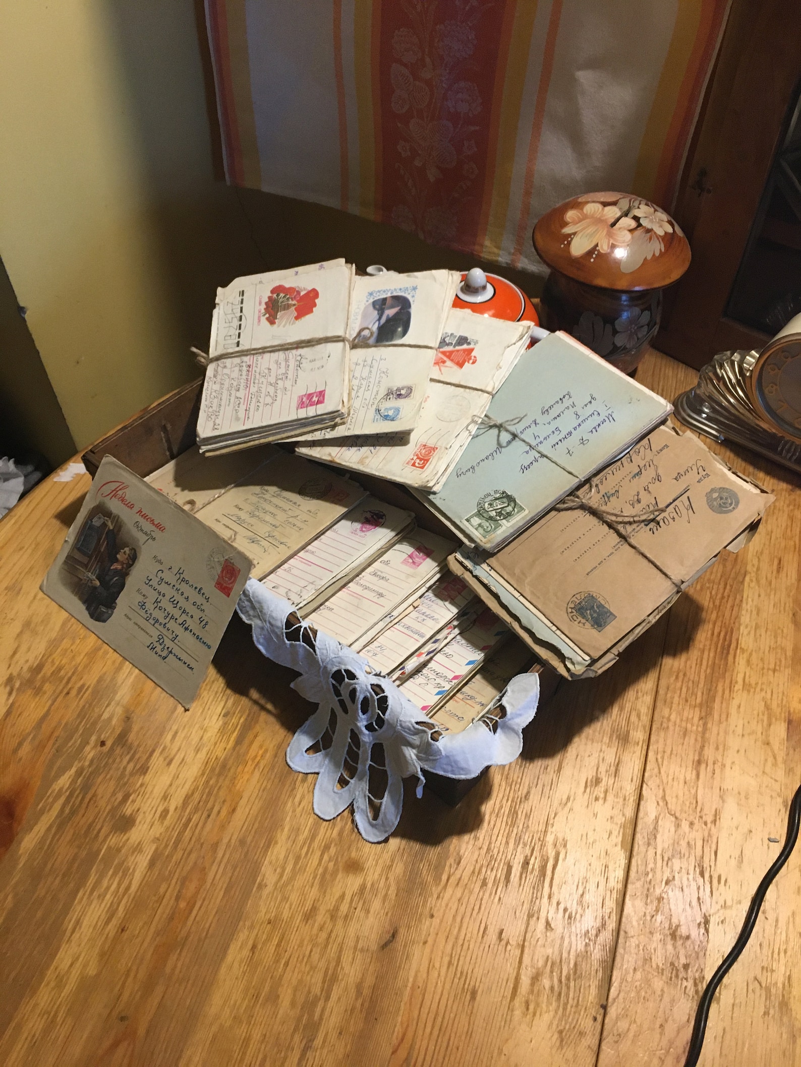 Bundles of 8 Vintage Soviet Letters in Envelopes, Handwritten ...