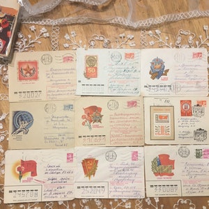 Soviet Envelopes, Propaganda Bundle of 9, USSR Envelopes With Soviet ...