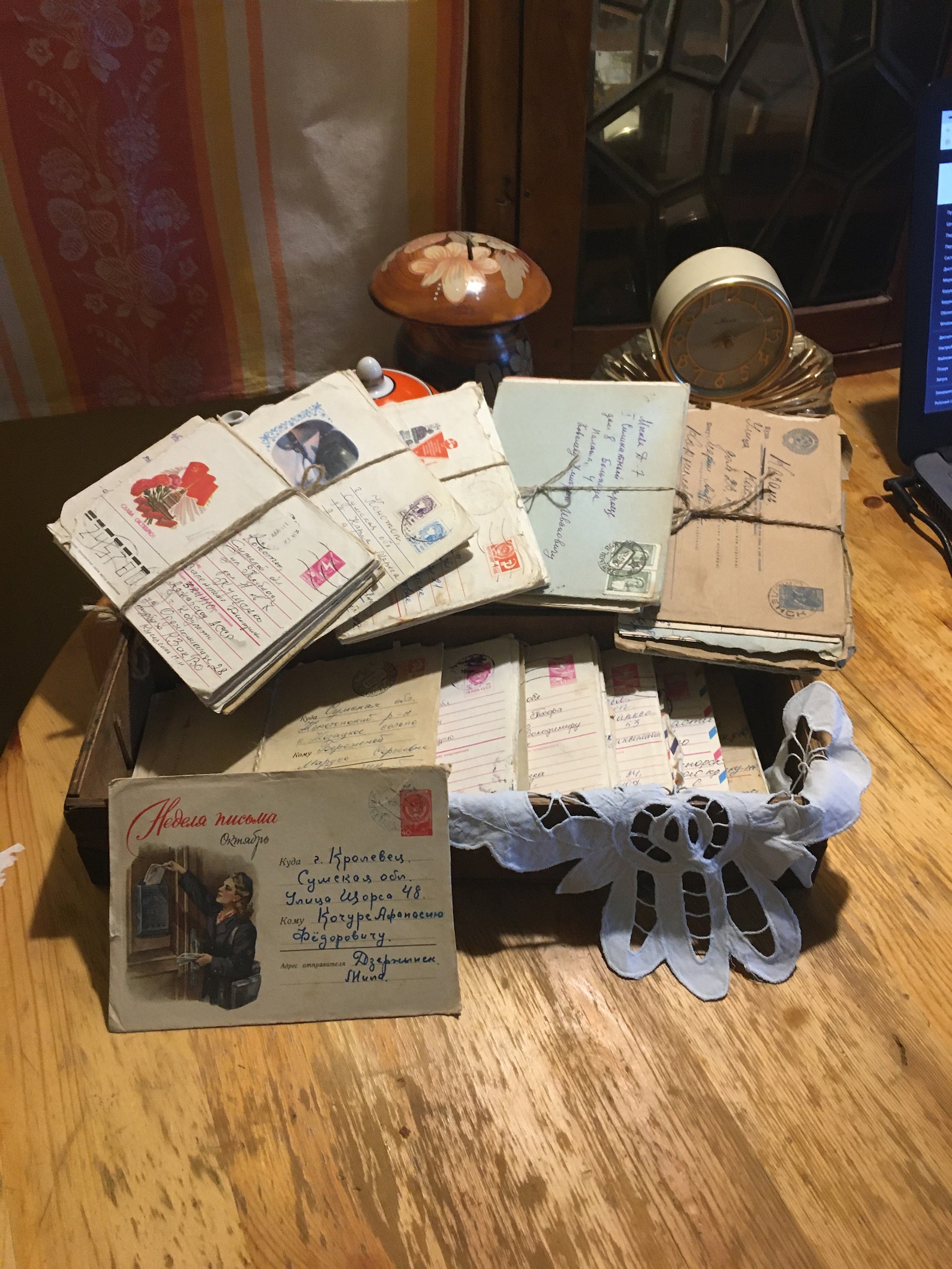 Bundles of 8 Vintage Soviet Letters in Envelopes, Handwritten ...
