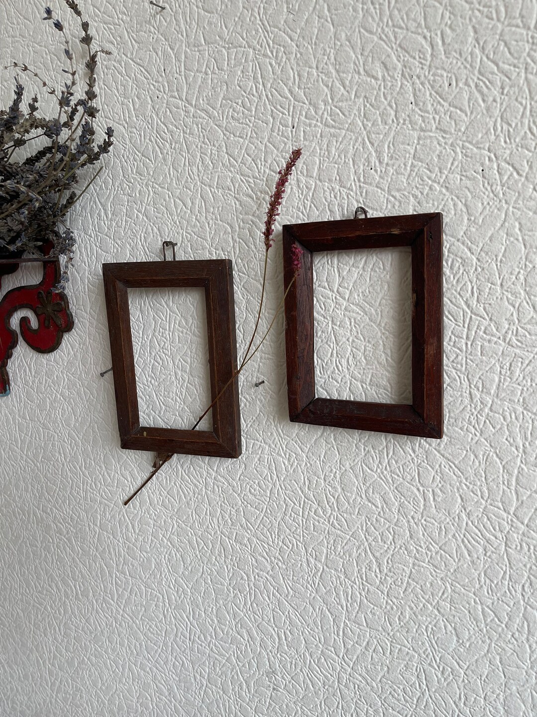 2 Small Antique Wooden Picture Frames Photo Frames for Antique Pictures ...