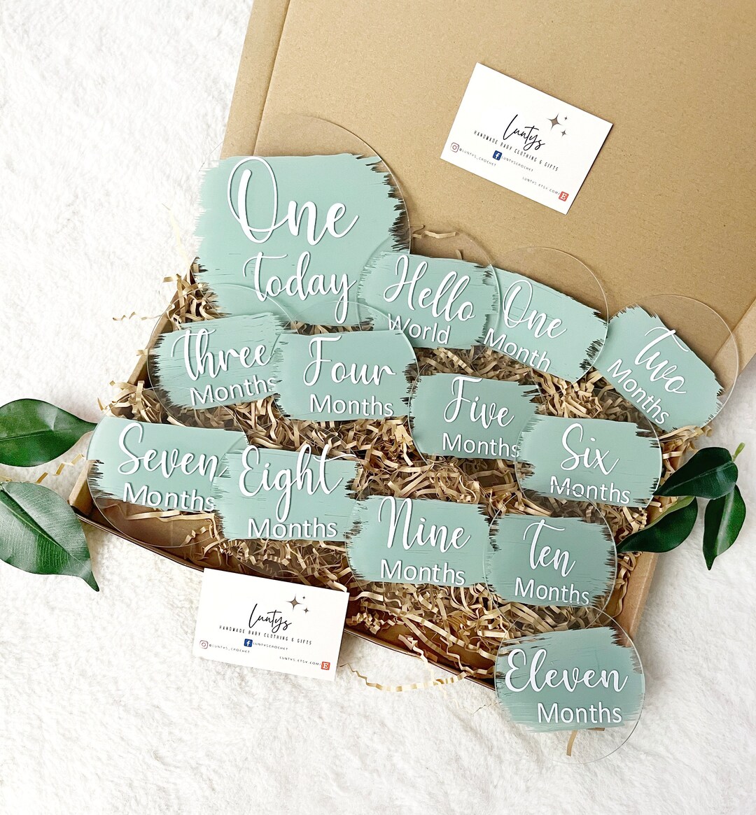 Acrylic Baby Milestones Discs Baby Photo Props New Baby - Etsy