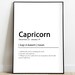Capricorn Minimalist Wall Art Zodiac Prints Astrology Wall - Etsy