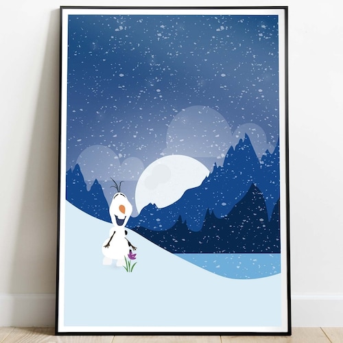 Frozen 2 Wall Art Inspired Minimalist Movie Poster / Print / - Etsy