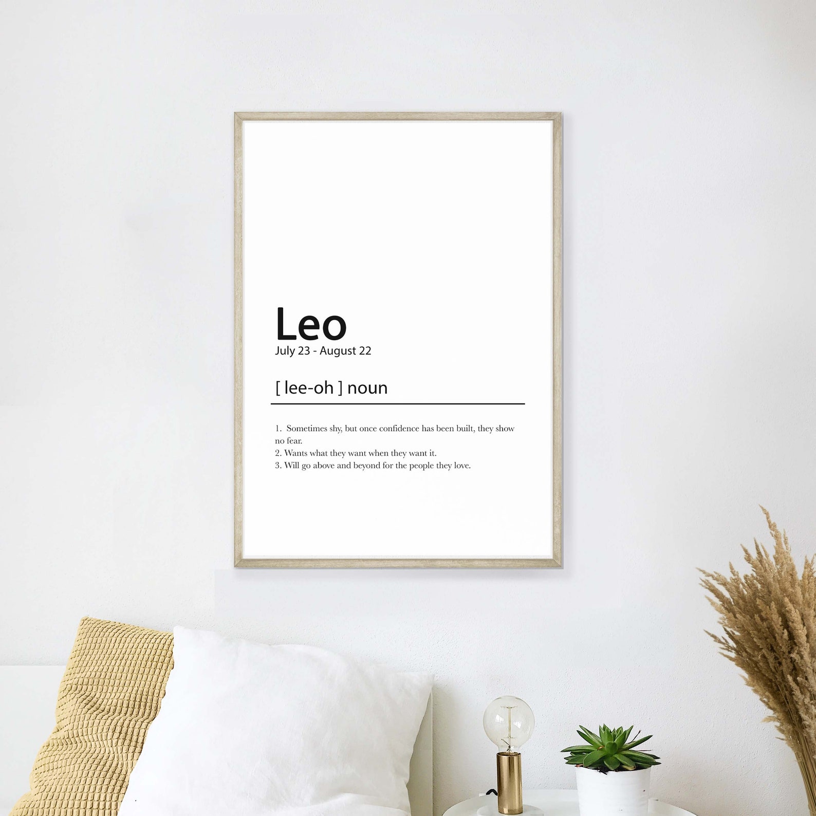 Leo Minimalist Wall Art Zodiac Prints Astrology Wall Art - Etsy