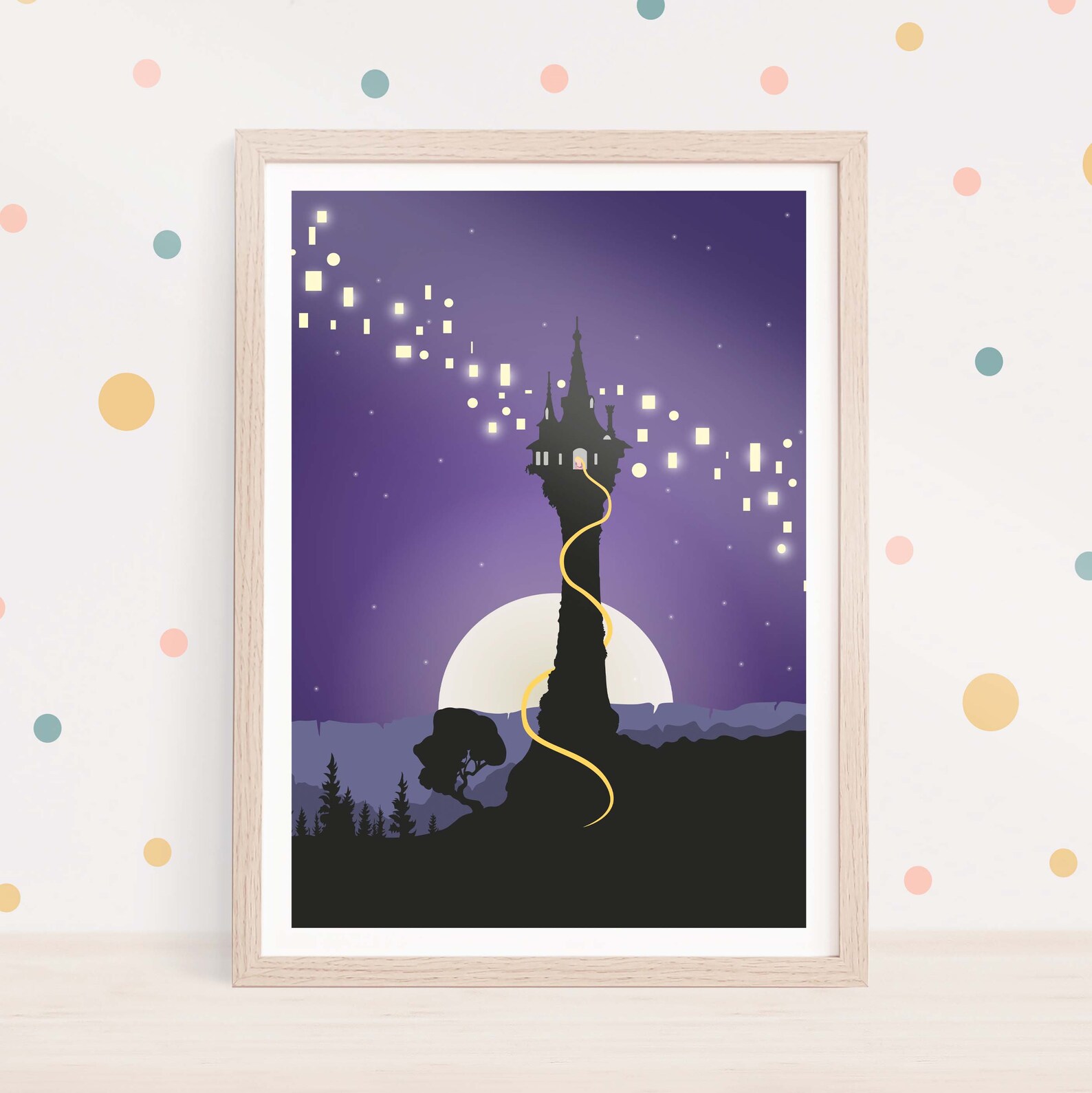 Tangled Print Rapunzel Wall Art Disney Princess - Etsy