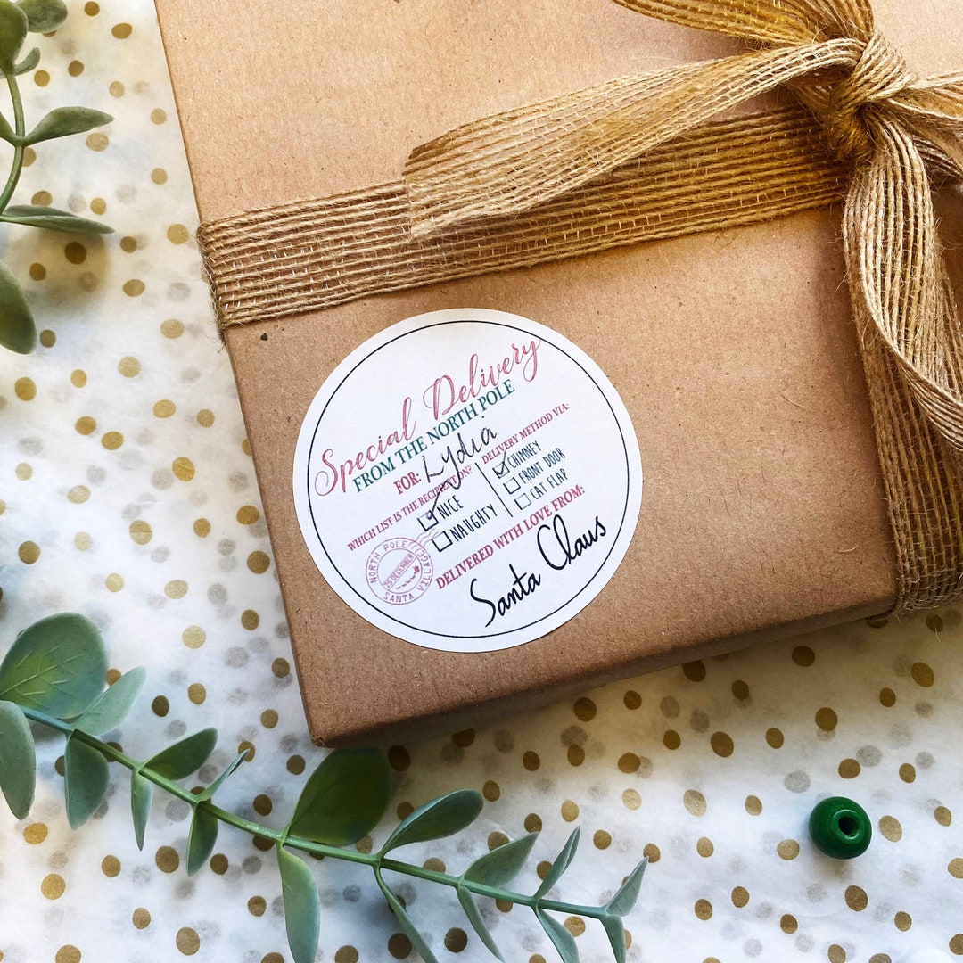 12 Personalised Christmas Labels Stickers Christmas Gift - Etsy