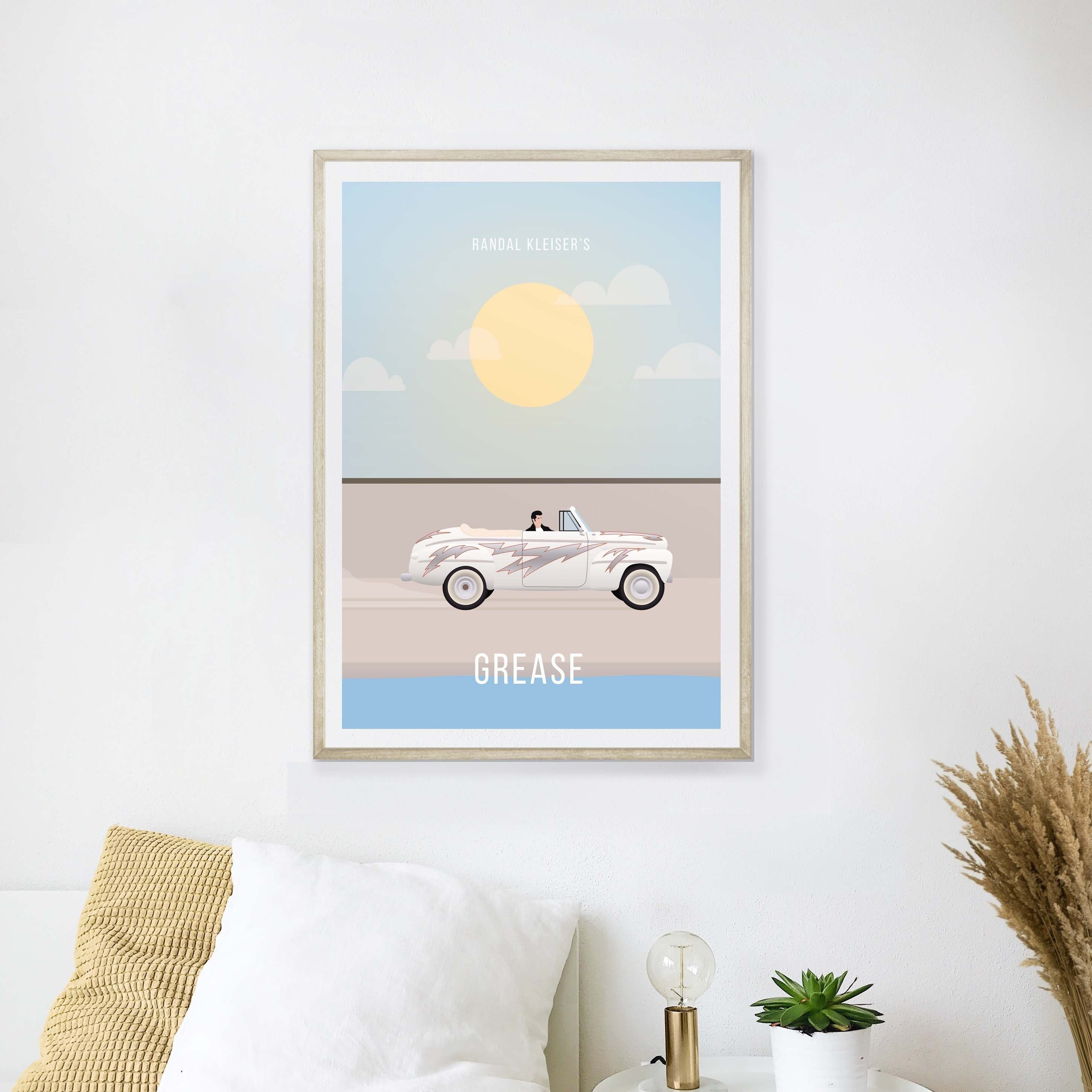 Grease Movie Musical Poster Grease Print Minimalist Style - Etsy