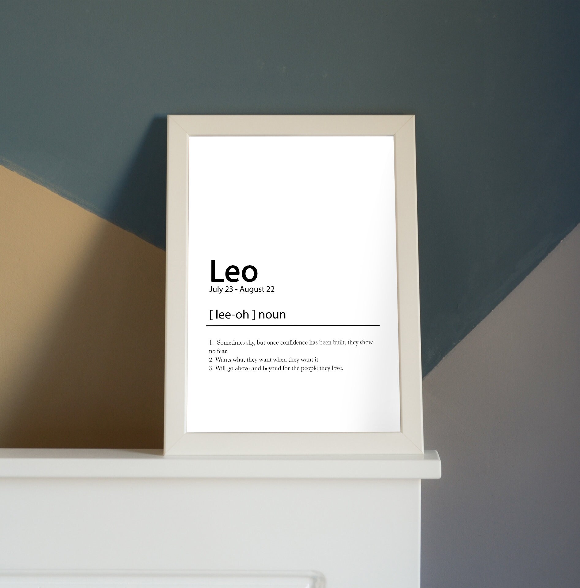 Leo Minimalist Wall Art Zodiac Prints Astrology Wall Art | Etsy