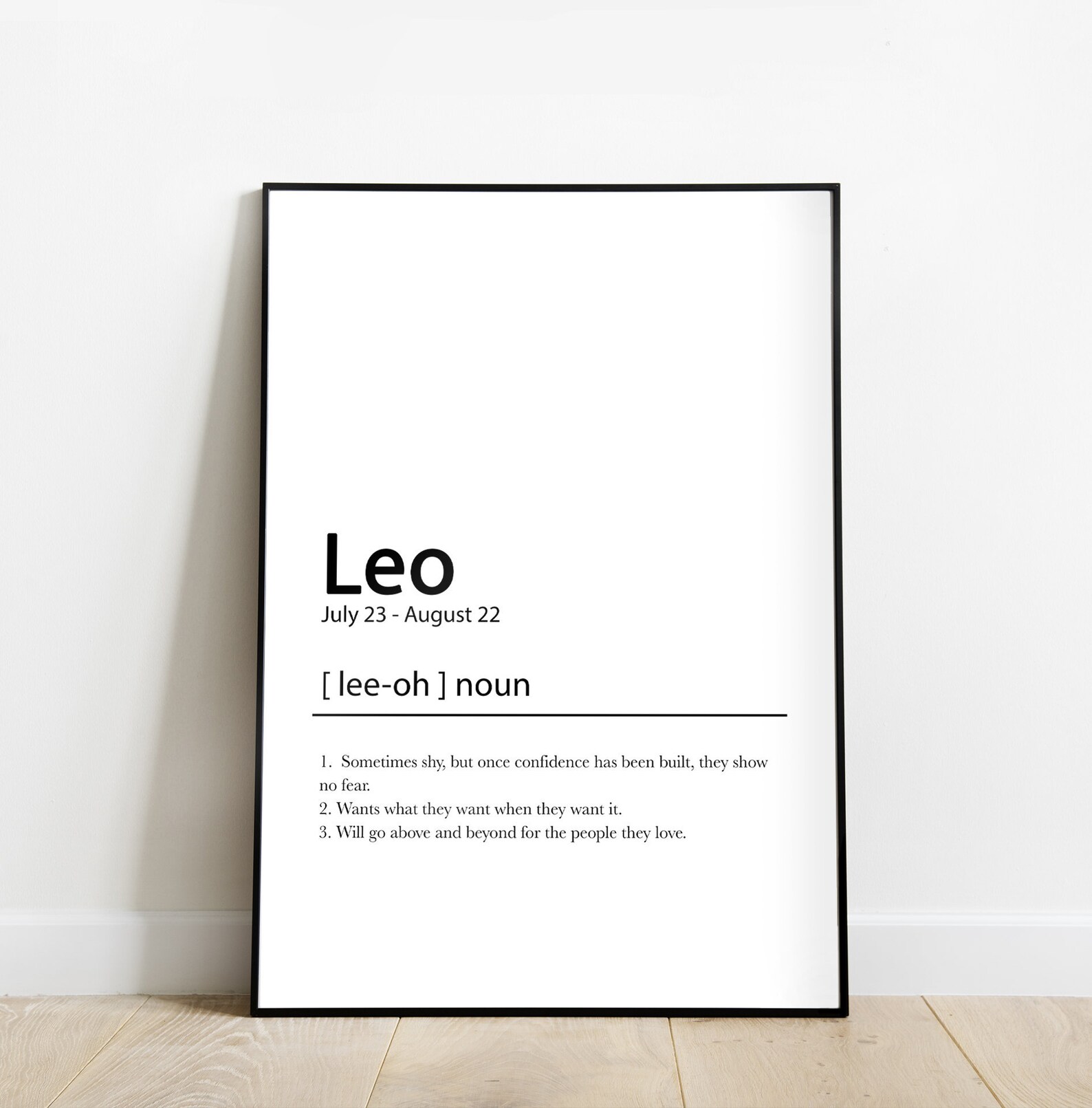 Leo Minimalist Wall Art Zodiac Prints Astrology Wall Art | Etsy