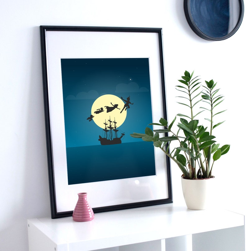 Peter Pan Wall Art Inspired Minimalist Movie Poster / Print - Etsy