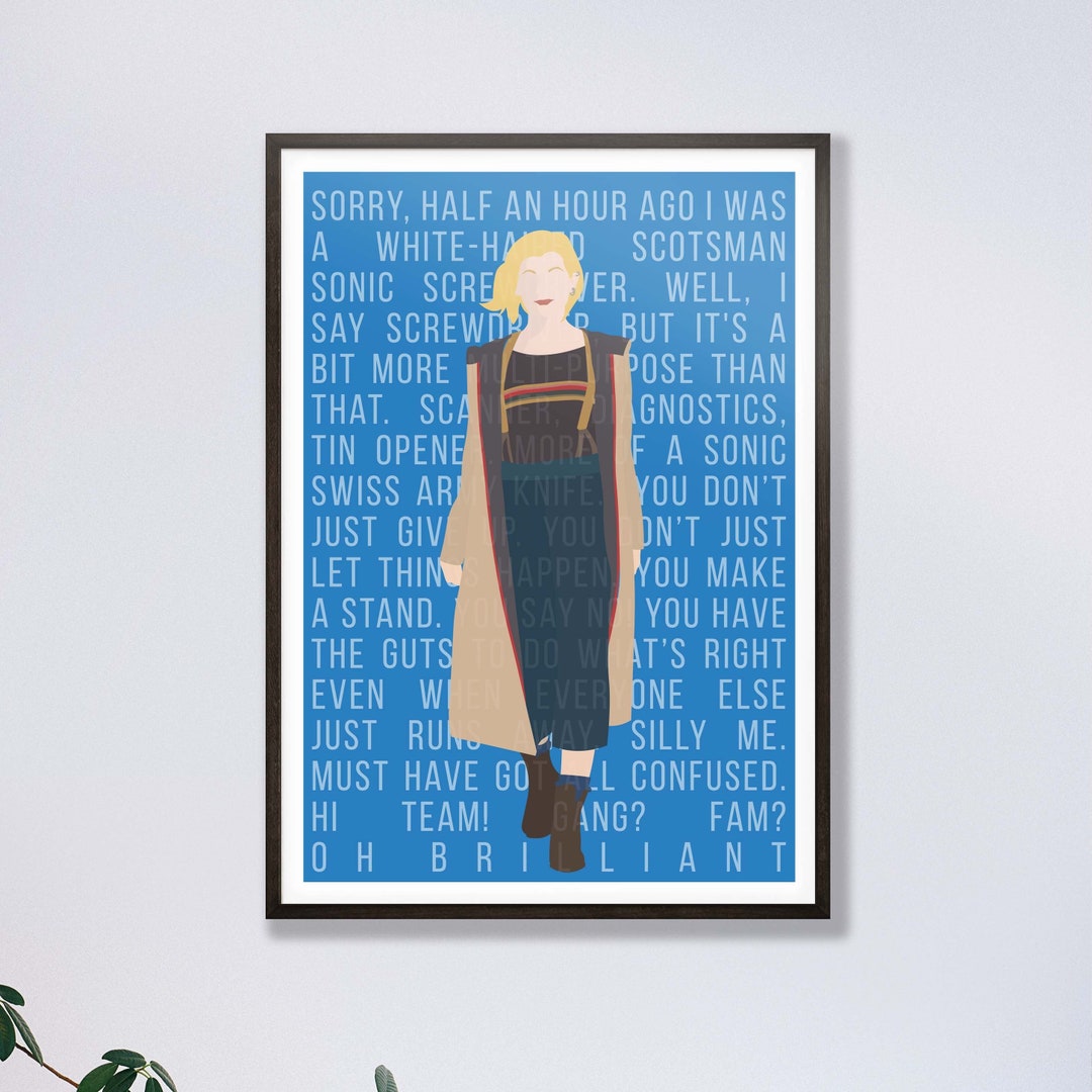 Doctor Who Poster, 13th Doctor, Doctor Who Print, Minimalist Style TV ...