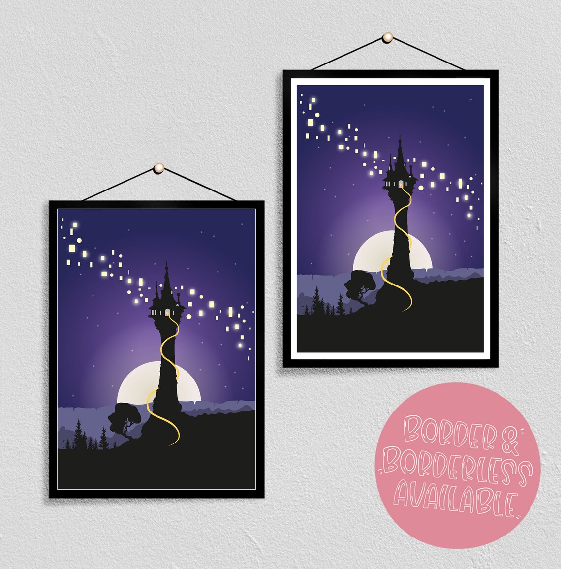Tangled Print Rapunzel Wall Art Disney Princess - Etsy