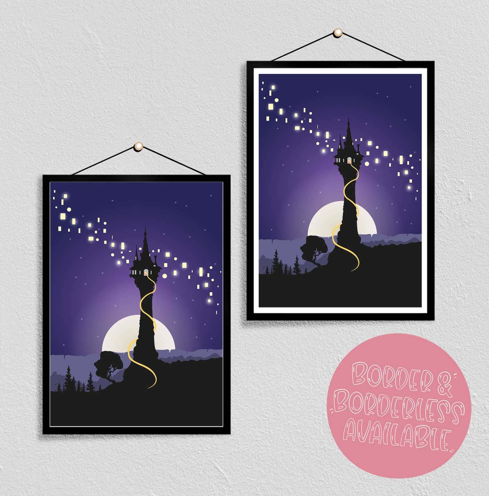 Tangled Print Rapunzel Wall Art Disney Princess - Etsy