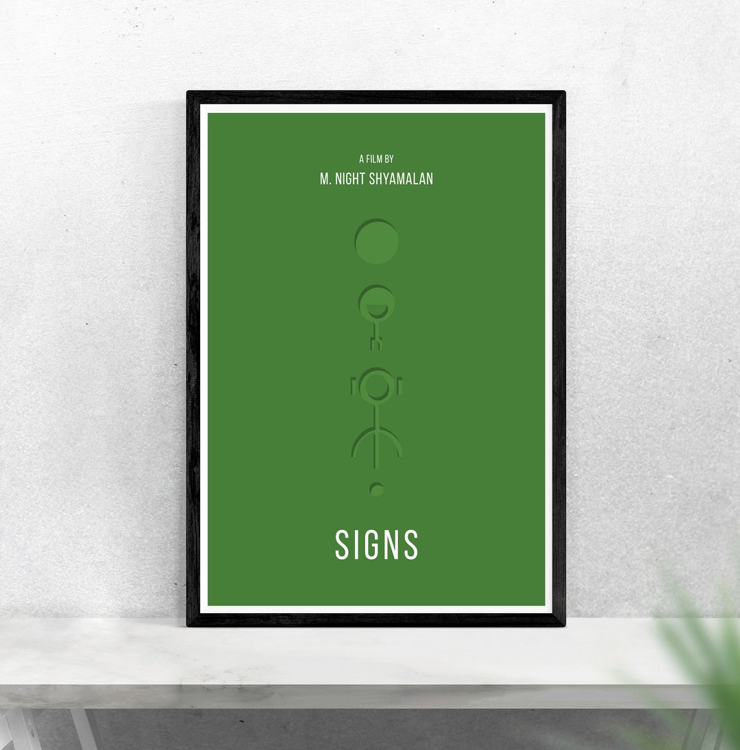 Signs Movie Poster, Signs Print, Minimalist Style Movie Poster, M ...
