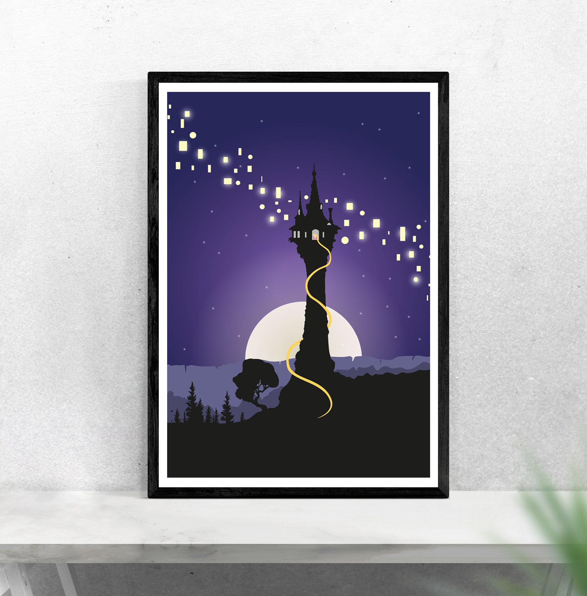 Tangled Print Rapunzel Wall Art Disney Princess | Etsy Canada