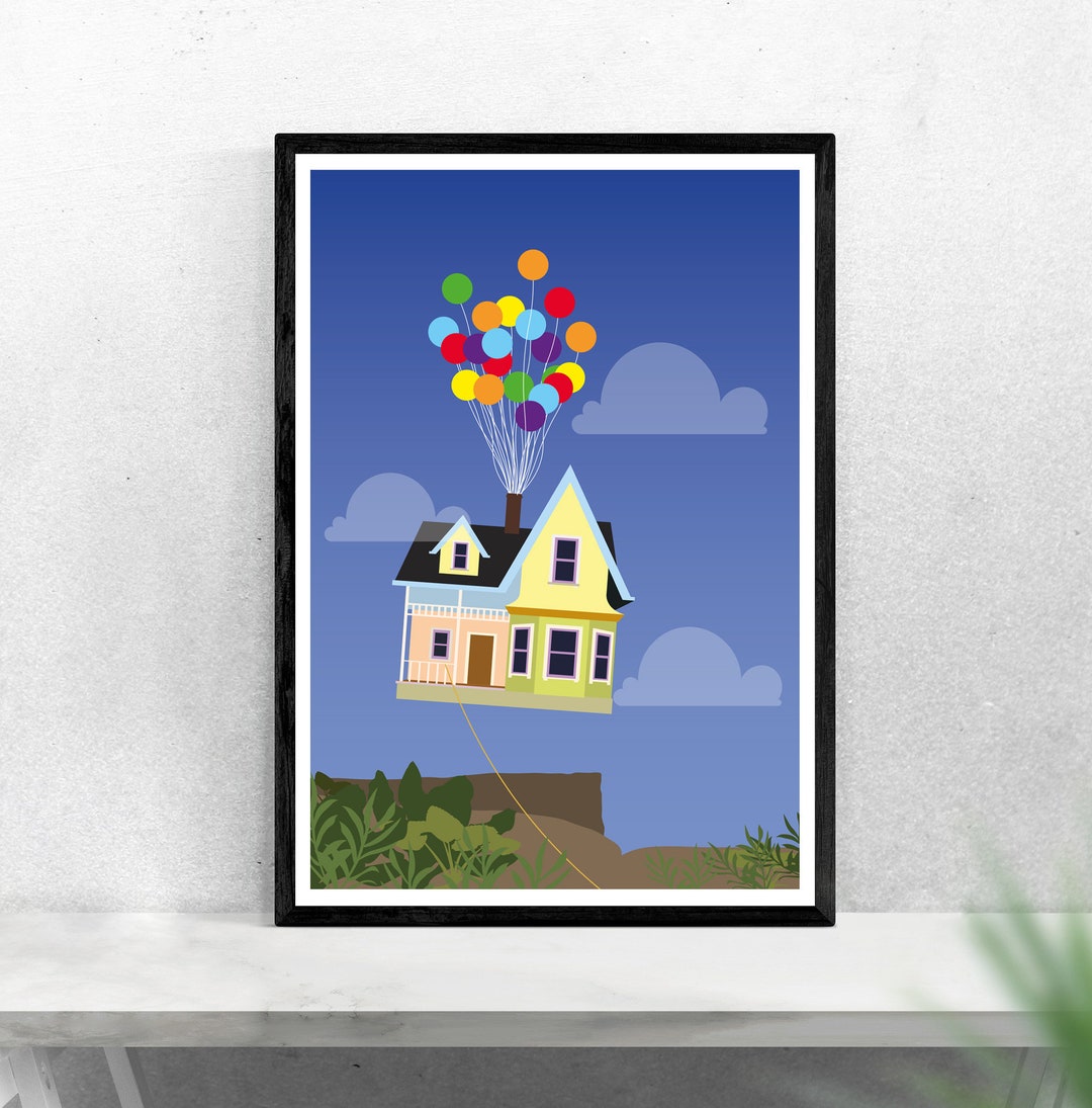 UP Movie Poster, up Wall Art, up Print, Minimalist Style Movie Poster ...