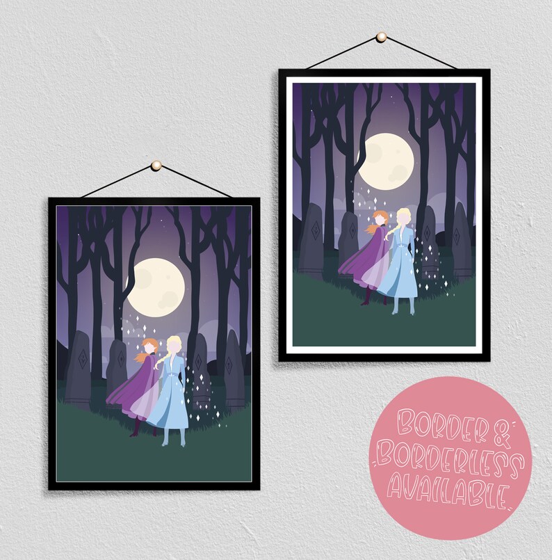 Frozen 2 Wall Art Inspired Minimalist Movie Poster Print Etsy