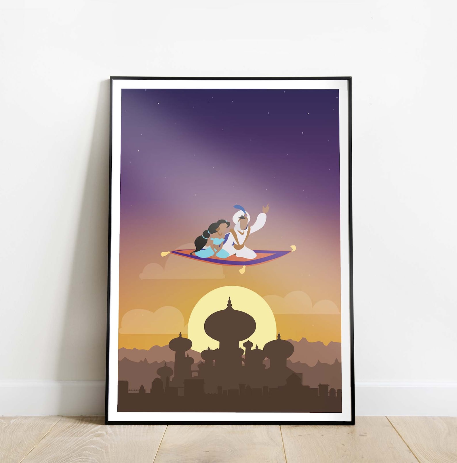 Aladdin Wall Art Inspired Minimalist Movie Poster / Print / | Etsy