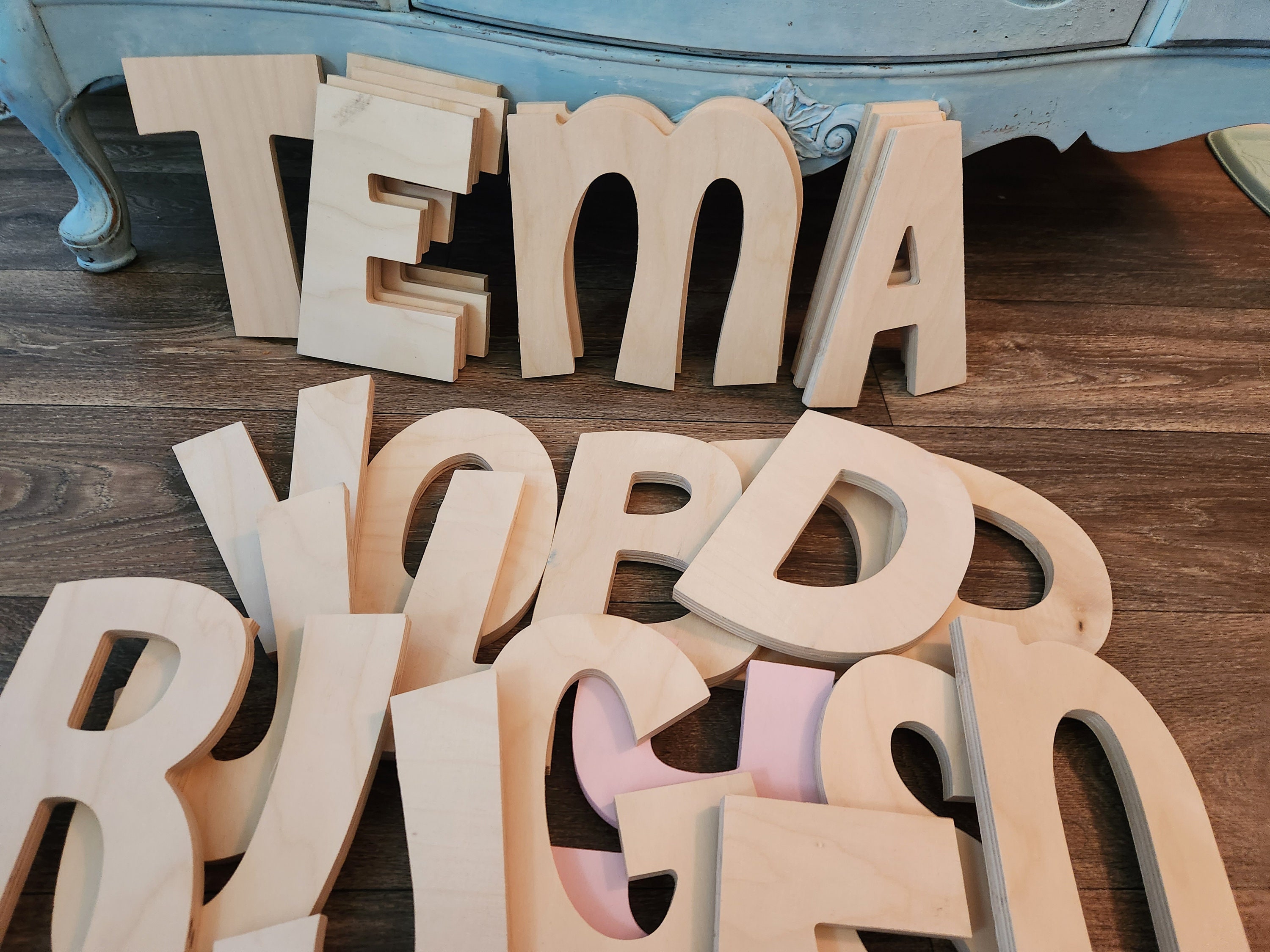 Large Lot Unfinished 8 Wood Wall Letters Decor Nursery - Etsy