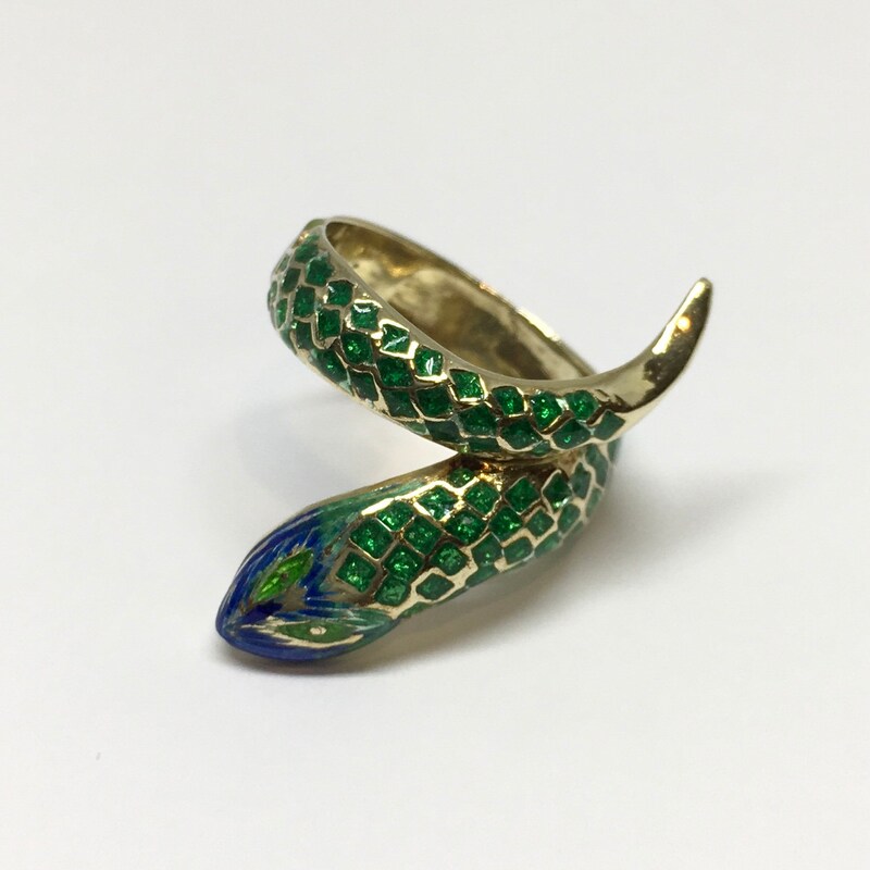 Enamel Snake Ring - Etsy