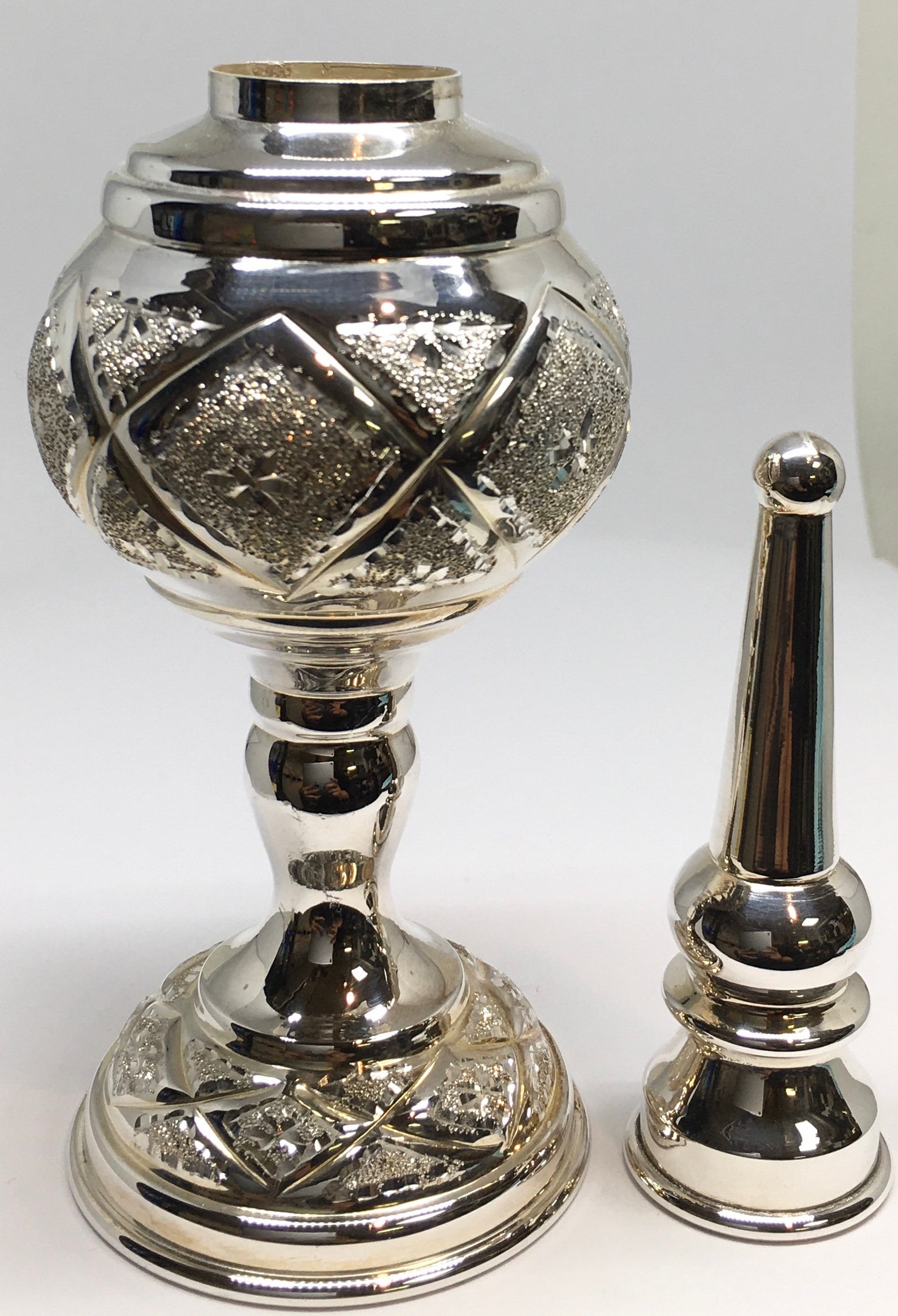 Estate Antik 925 Sterling Silver Handmade Besamim Havdalah Spice Tower ...