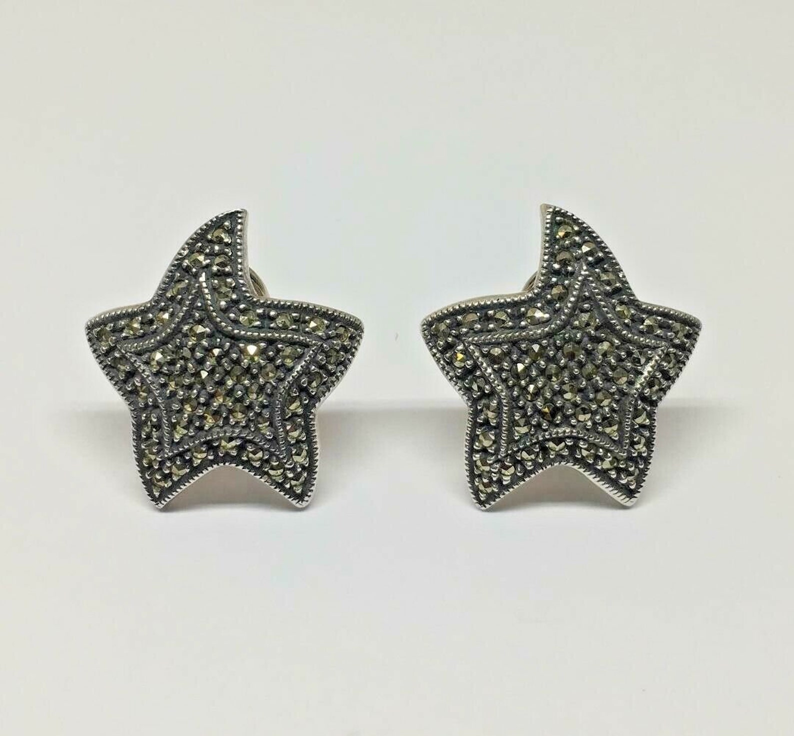 Vintage Judith Jack Sterling Silver Star Fish Marcasite Omega - Etsy
