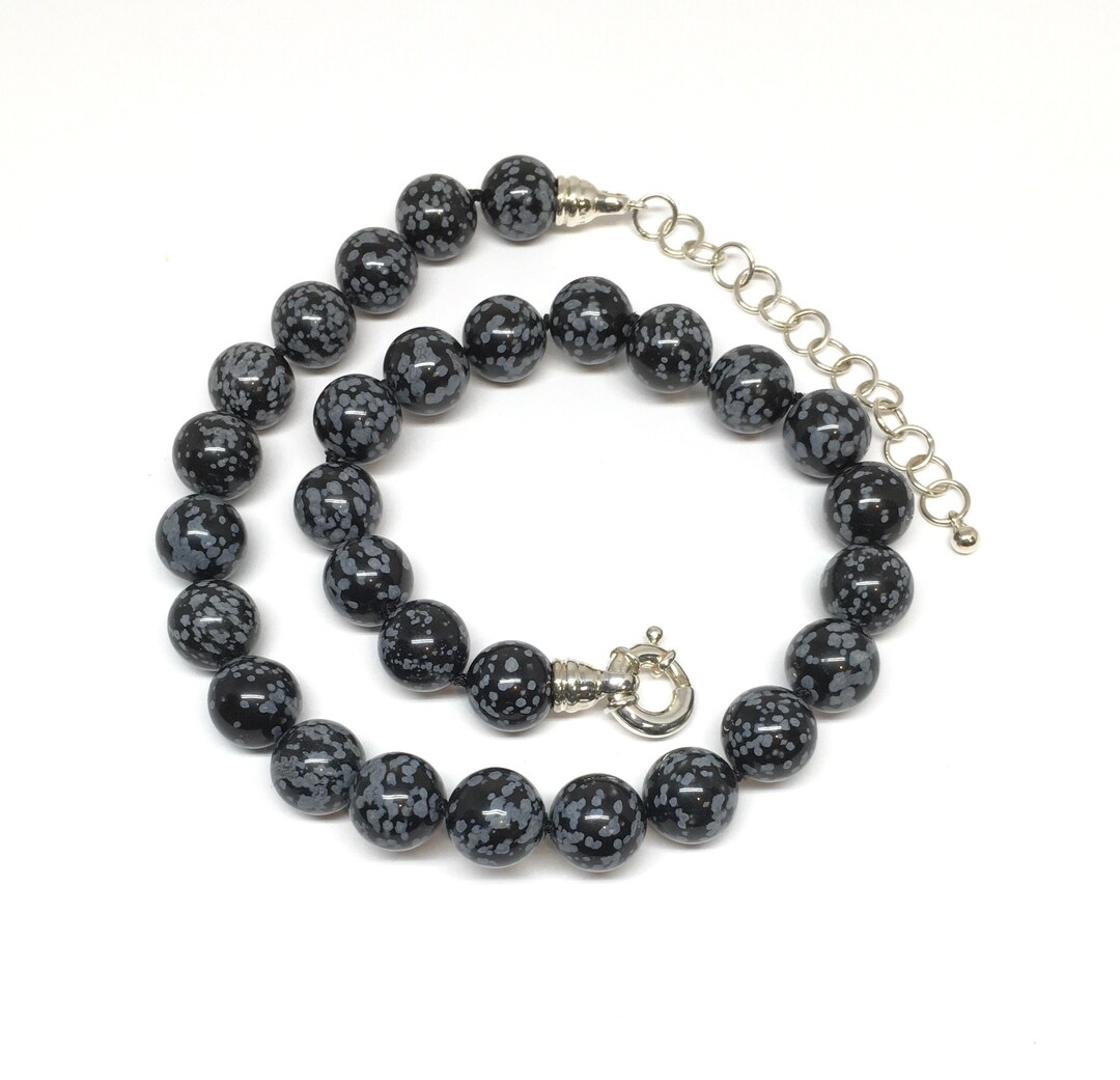 WK Whitney Kelly Black White Spotted Jasper 925 Sterling Silver Bead ...