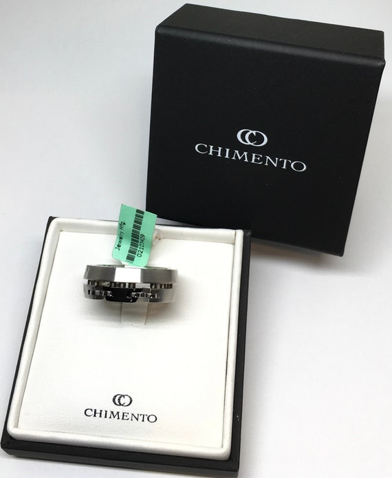 Vintage Chimento Italy Stainless Titanium Maroon Indu… - Gem