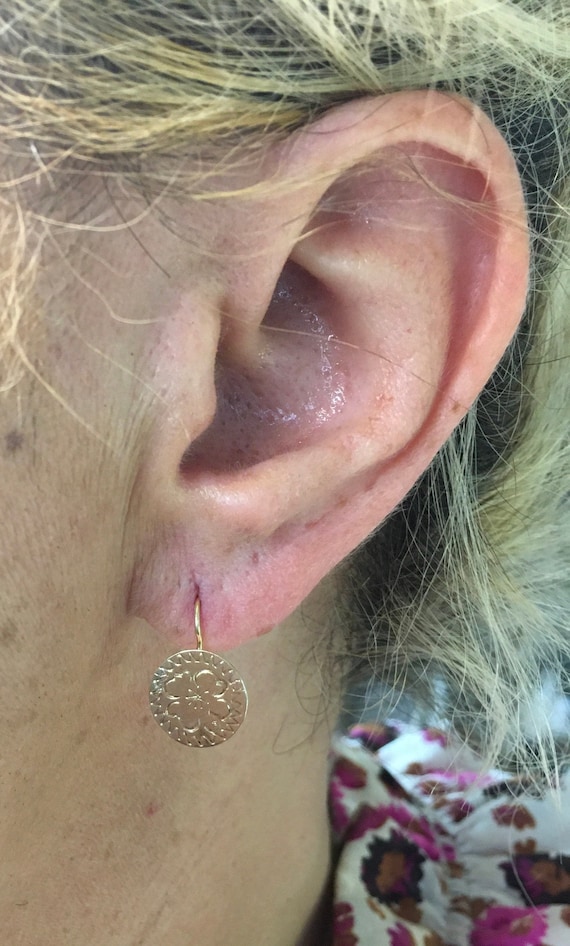 Vintage 14K YG Hand Carved Engraved 4 Leaf Irish Clov… - Gem