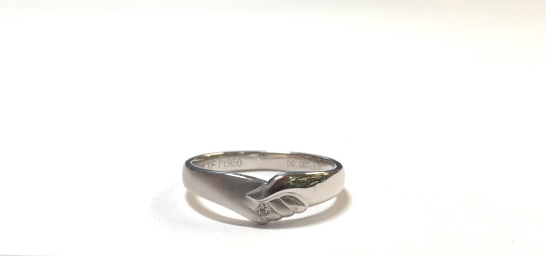 CTF Platinum Diamond Holding Hands Ring - Size 5.25 - Etsy