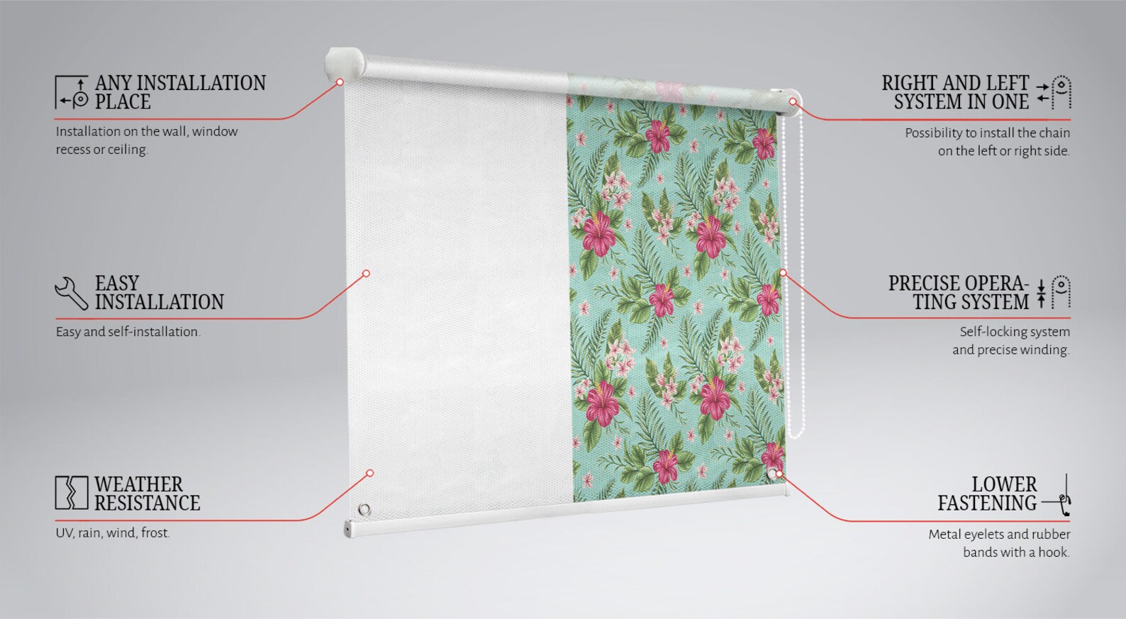 Green External Roller Blinds, Green Marble-like Pattern Shades ...