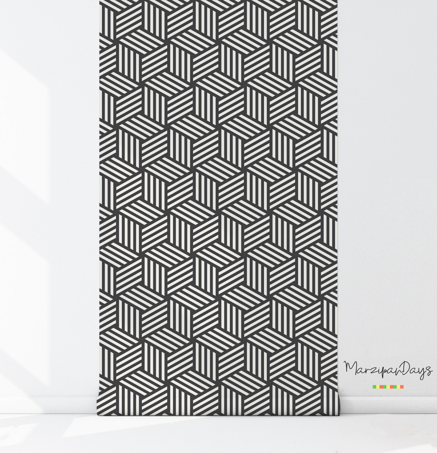 Cubes Wallpaper Cube Pattern Wall Paper Wall Mural | Etsy