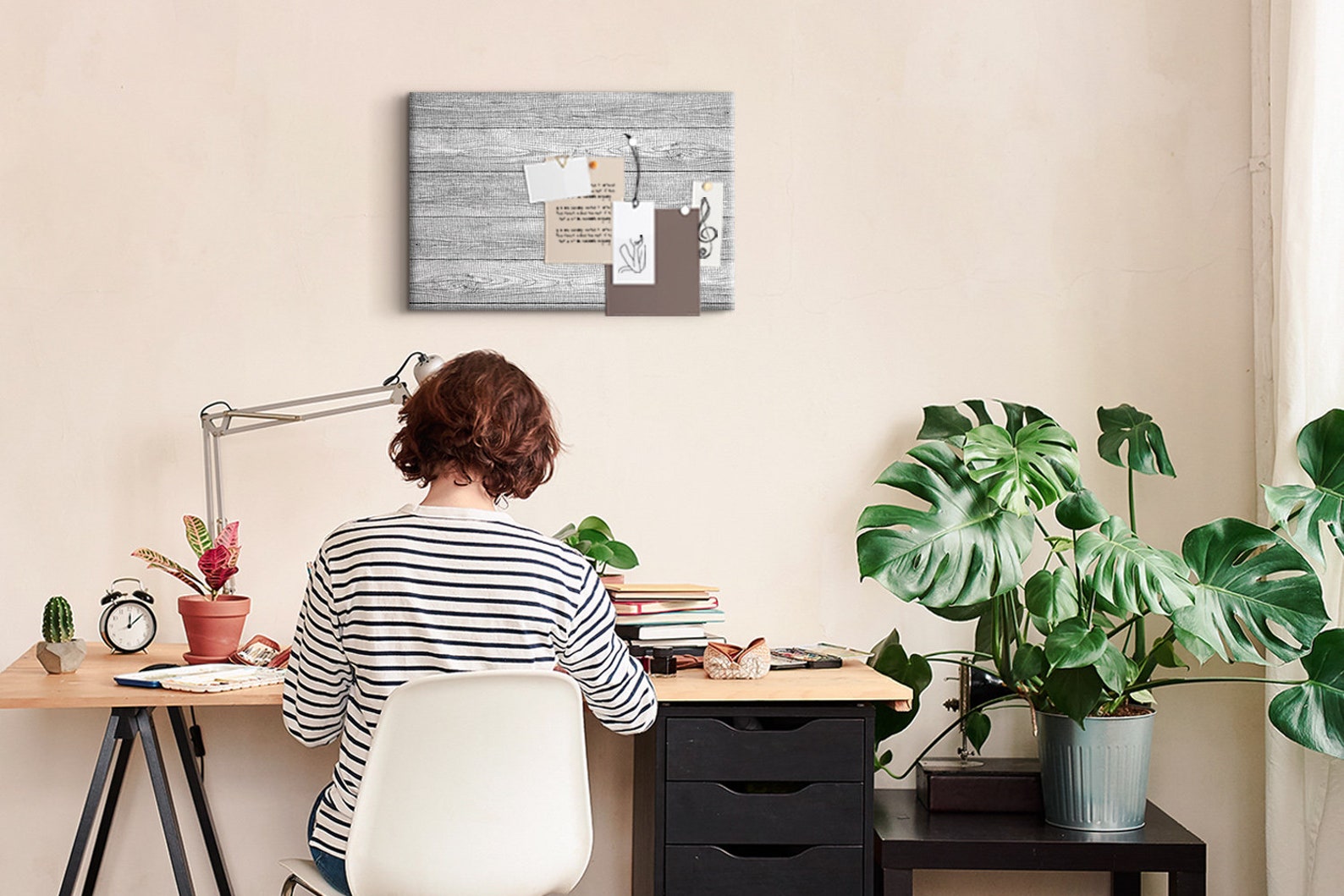 Wood Panels, XXL Cork Board, Canvas Print, Pins Included, Custom ...