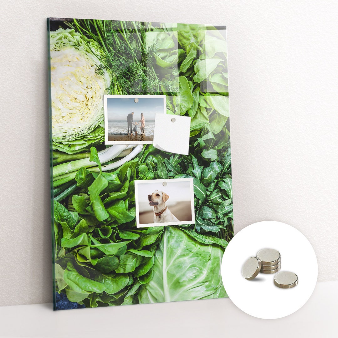 Juicy Lettuce Photo Wall Display, Magnetic Memo Board, Green Large ...