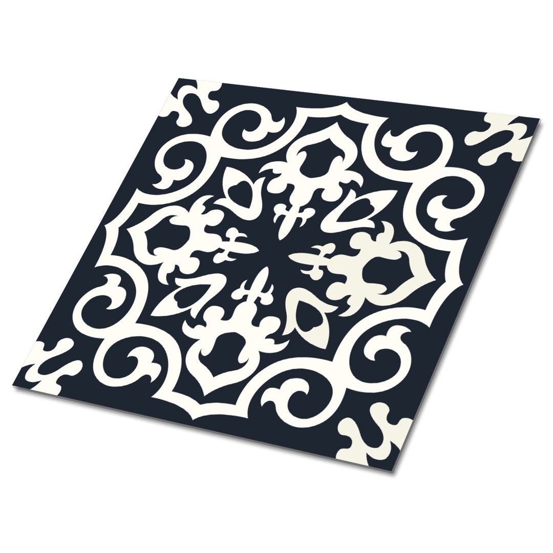 Arab Atmosphere Vinyl Tiles, Black Vinyl Tiles Flooring, White Vinyl ...