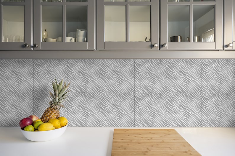 Ribs Vinyl Tiles Gray Sticky Vinyl Tiles White Vinyl Tiles - Etsy