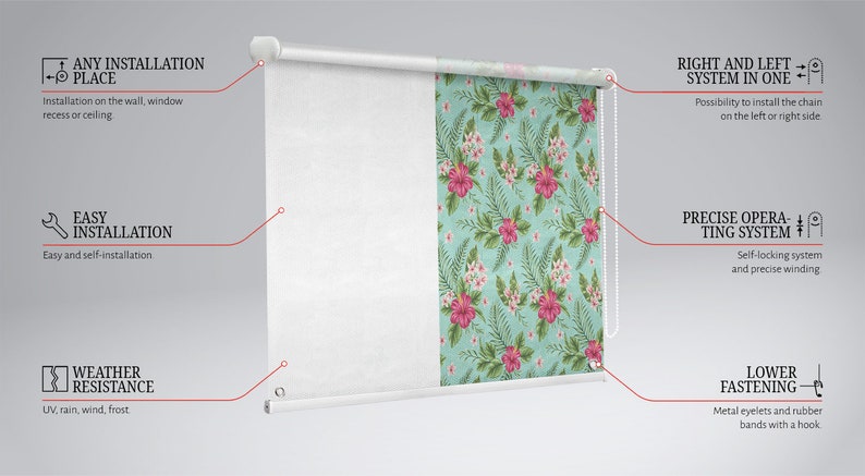 Multicolour Roll up Blinds, Birds on Tree Branches Shades, Nature ...