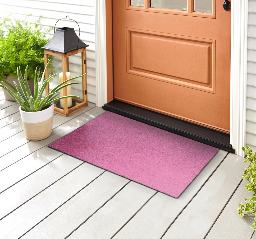 Baby Pink Outdoor Mat, Pink Welcome Doormat, Neutral Front Rug, Non ...