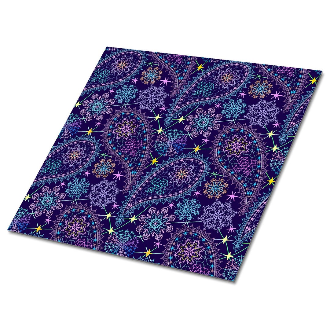 Paisley Pattern Vinyl Tiles, Purple Vinyl Floor Tiles, Pink Vinyl Tiles ...