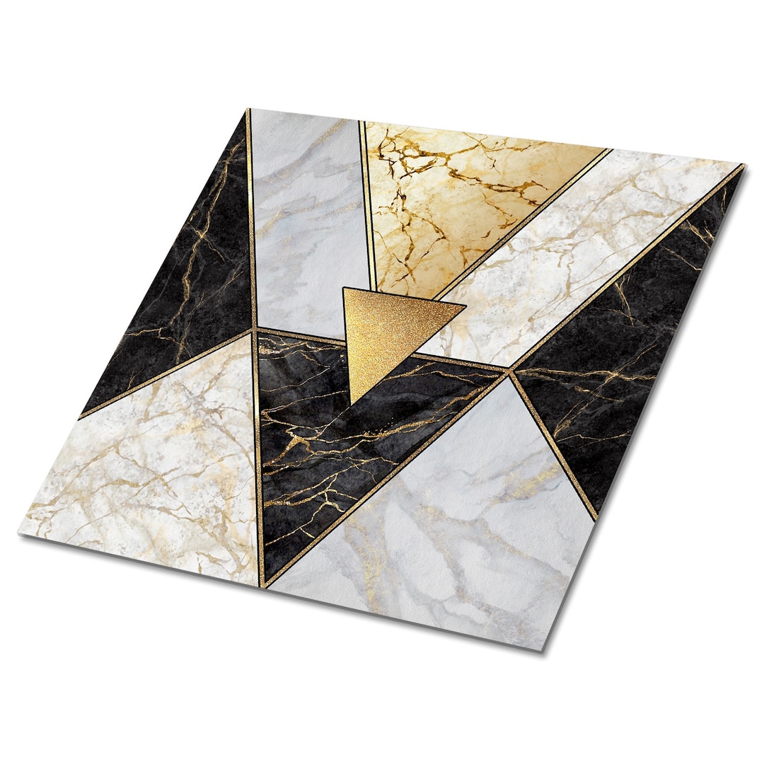 Stone Triangles Vinyl Floor Tiles, Black Vinyl Floor Tiles, Gold Vinyl ... Stone Triangles Vinyl Floor Tiles, Black Vinyl Floor Tiles, Gold Vinyl ...