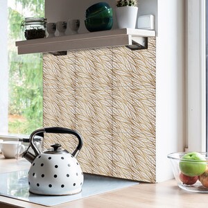 Golden Leaves Vinyl Tiles Flooring, Gold Vinyl Floor Tiles, White Vinyl ...