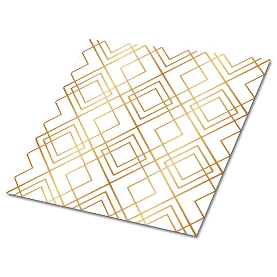 Golden Lines Vinyl Tiles Gold Vinyl Floor Tiles White Vinyl - Etsy