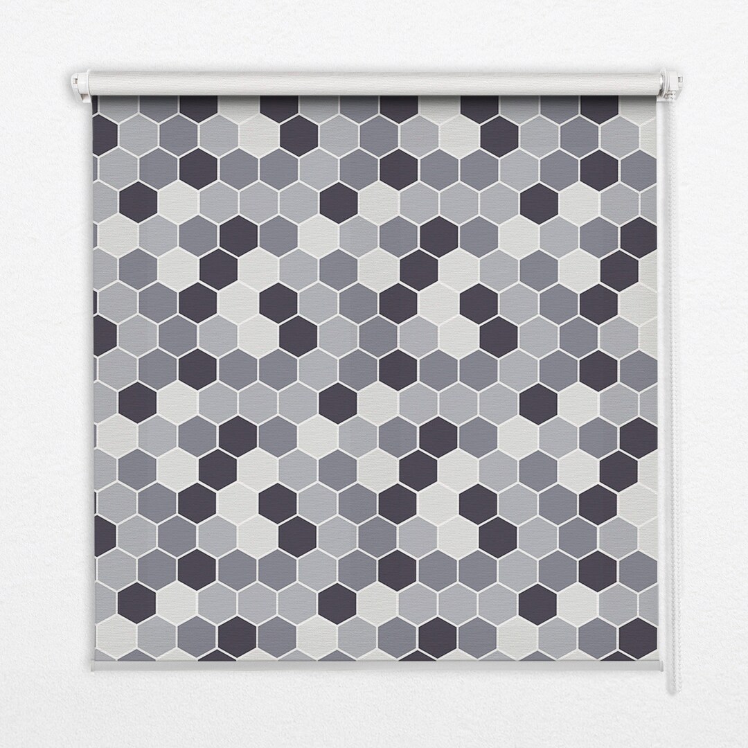 Blinds, Light Diffusing and Room Darkening, Honeycombs, Gray and Black ...