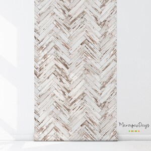 Wooden Chevron Wallpaper, Wood Wall Mural, Chevron Pattern, Chevron ...