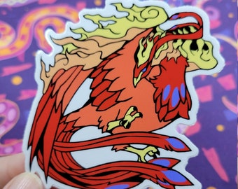Rising Phoenix Out of the Ashes Fire Fenix Phoenix Sticker - Etsy