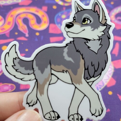 Gray Wolf Sticker - Etsy