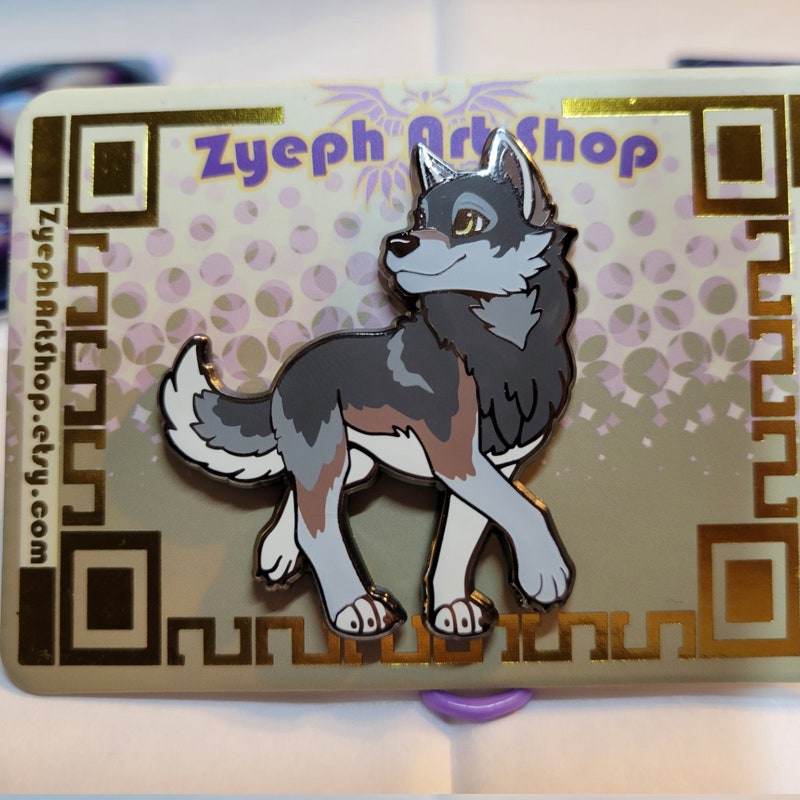 Wolf Pin - Etsy