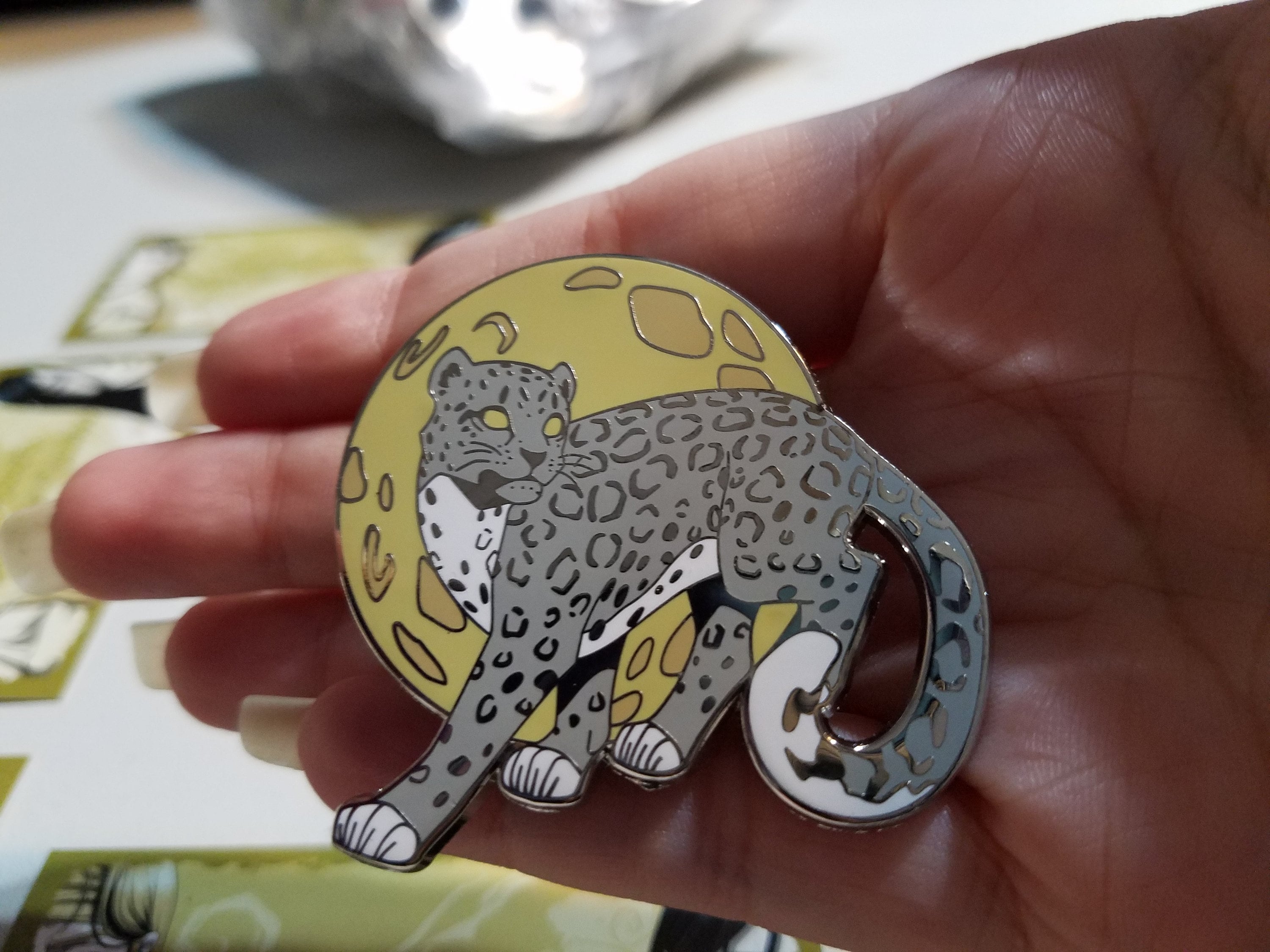 Snow Leopard Enamel Pin | Etsy