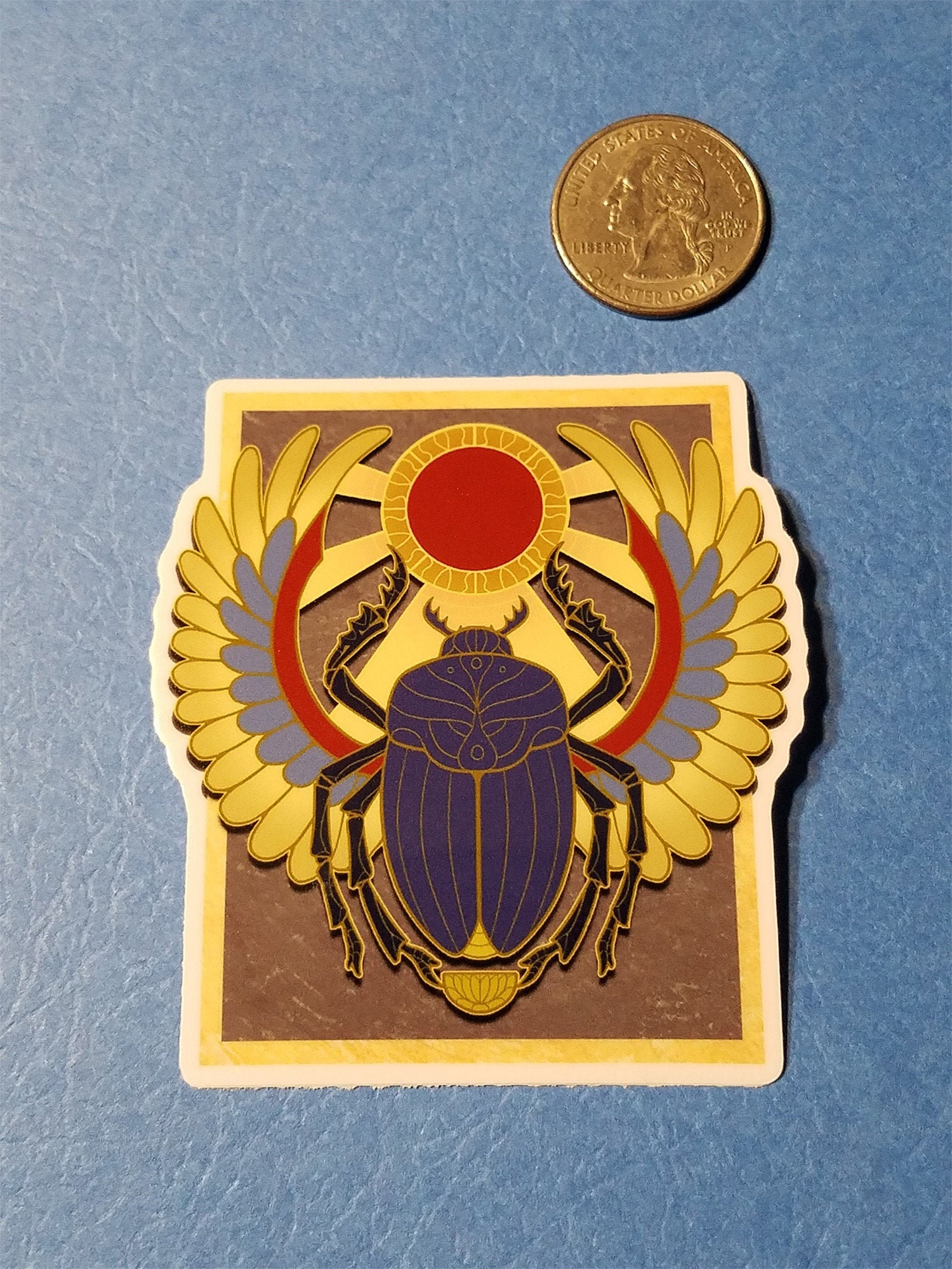 Egyptian Scarab Sticker | Etsy